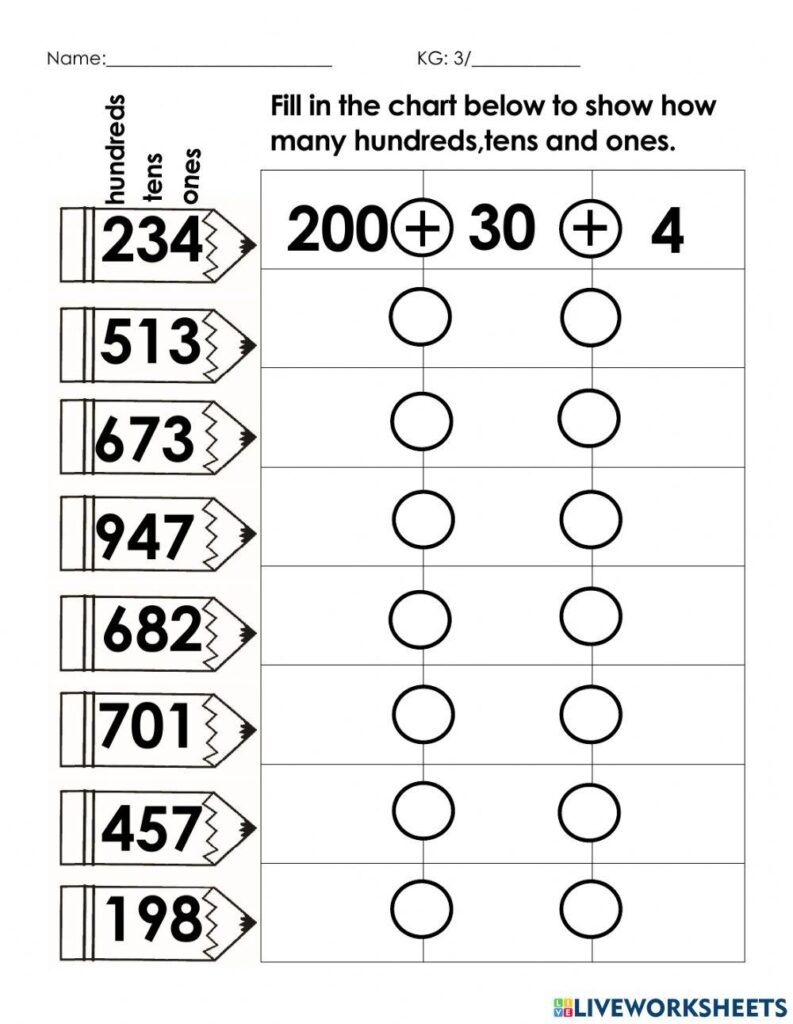 Numbers In Expanded Form Worksheet - Creative Kids