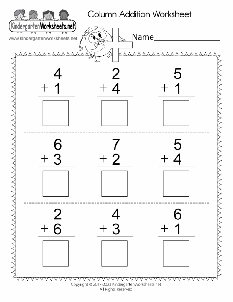Kindergarten Addition Worksheets Pdf - Creative Kids