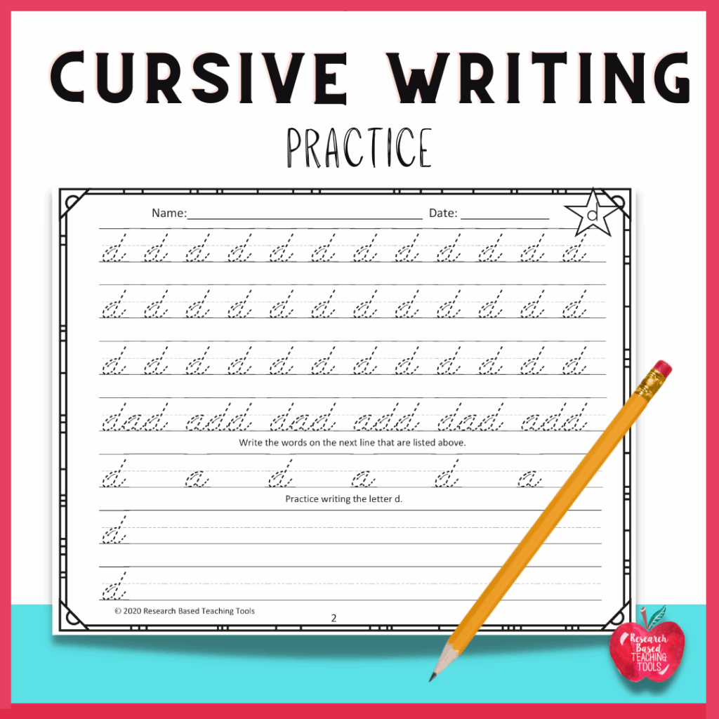 Cursive Writing Practice Worksheets Printable - Creative Kids